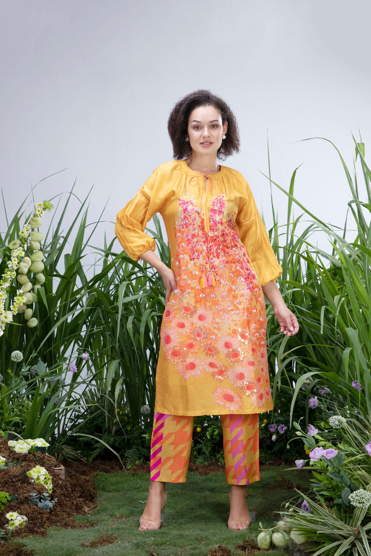 Yellow Wildflower Zar Dress – Archana Shah Atelier